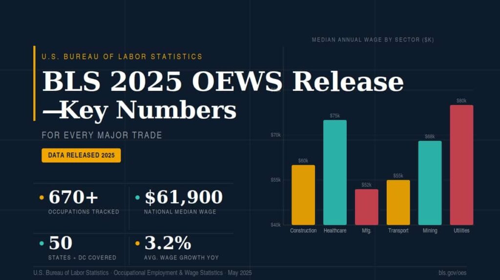 BLS 2025 OEWS Release - Key Numbers for Every Major Trade